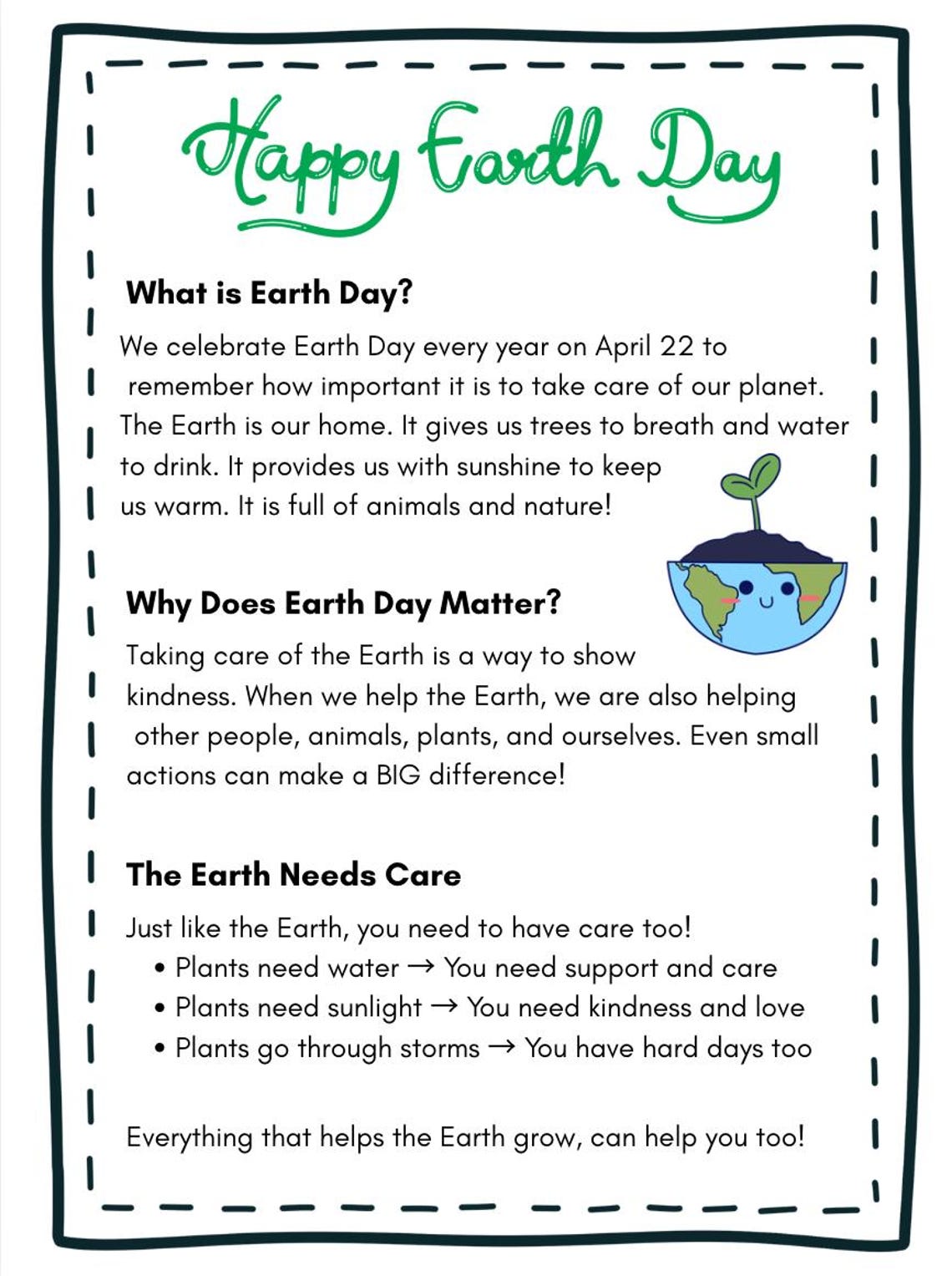 Earth Day SEL Activity Pack | Kindness & Emotional Learning Worksheets ...