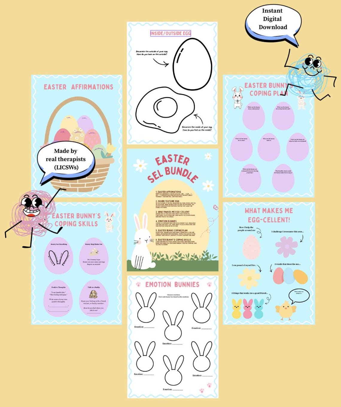 Easter Counseling Activity Bundle | Social Emotional Learning ...