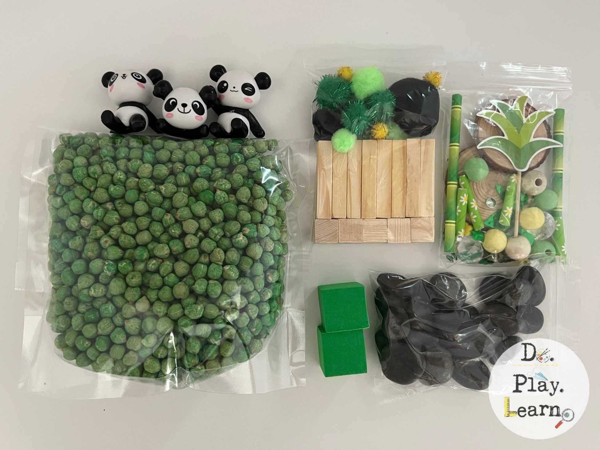 Playful Pandas Sensory Bin Kit for Kids, Busy Play Learning Gift for ...
