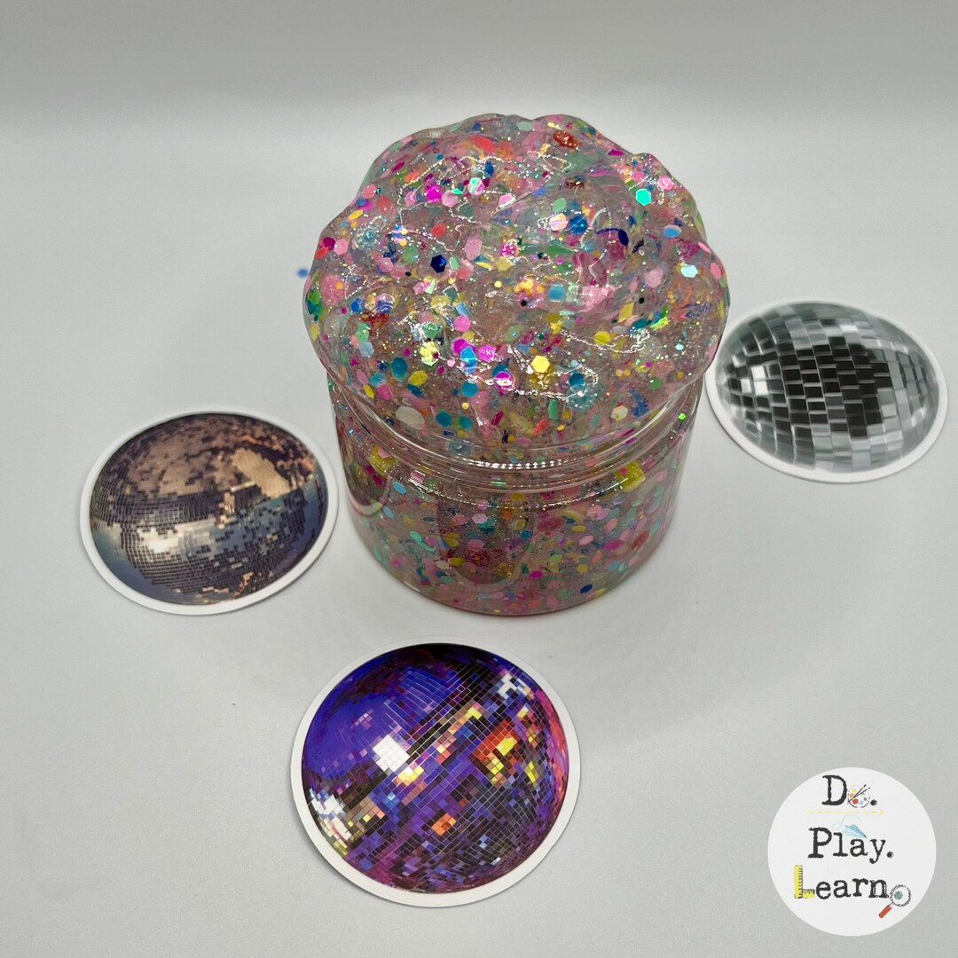 Disco Ball Slime Jar for Kids, Busy Play Learning Gift for Kids, Winter ...