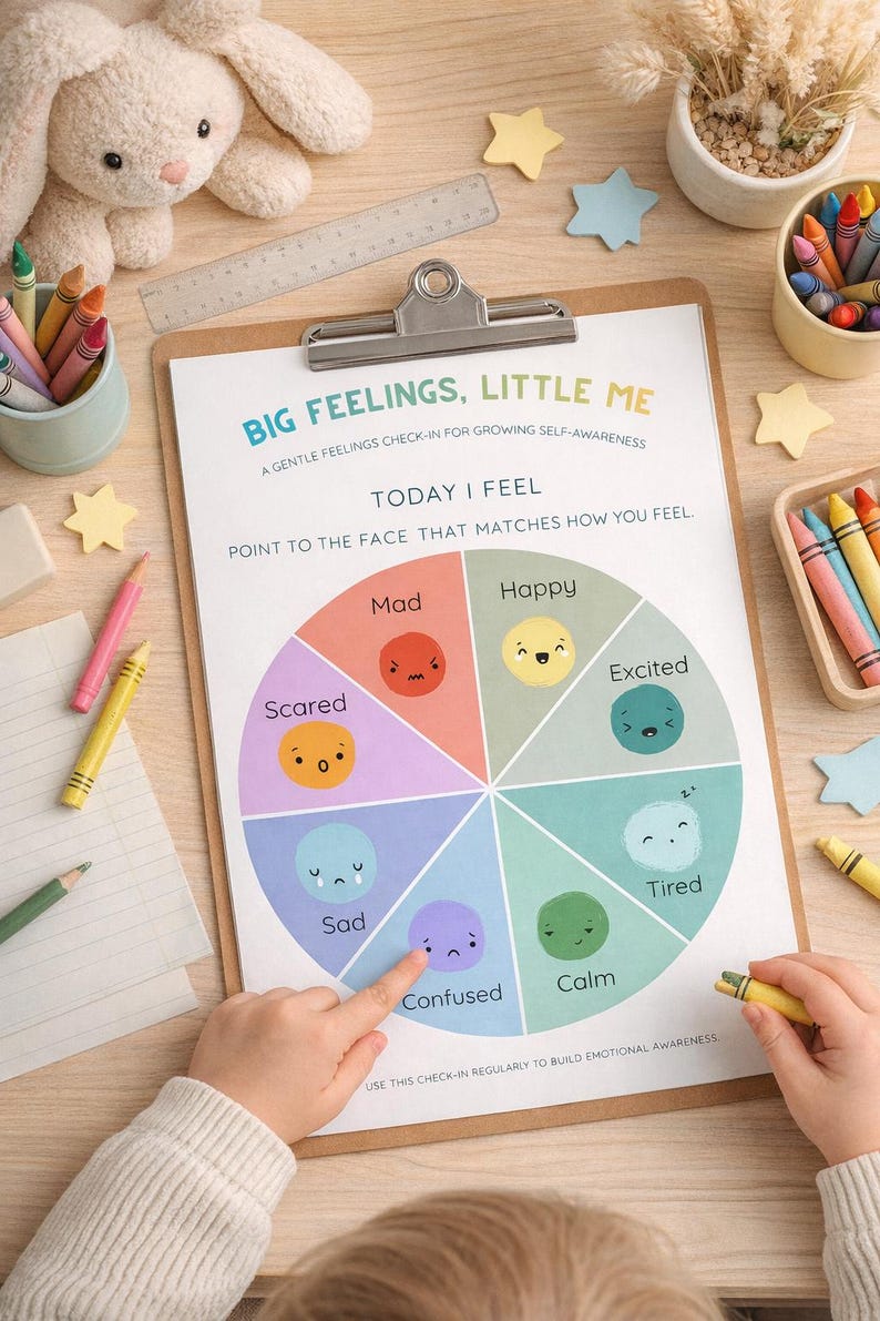 Toddler Feelings Chart Printable | Calm Down Corner Poster | Emotions ...