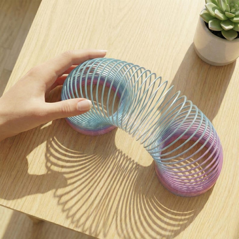 3D Print Slinky STL. Print in Place Spring Fidget. Anti-stress Toy 3MF ...