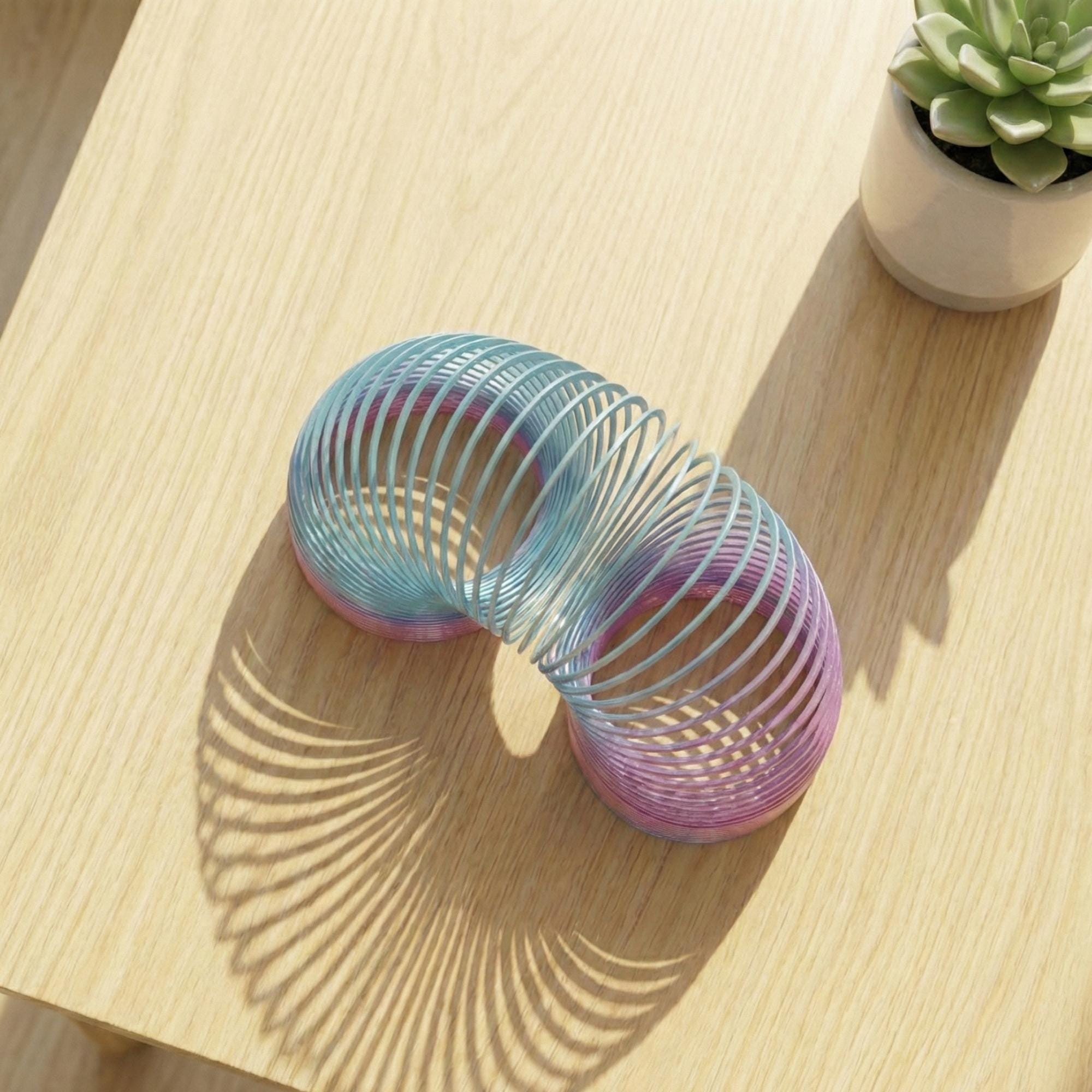 3D Print Slinky STL. Print in Place Spring Fidget. Anti-stress Toy 3MF ...