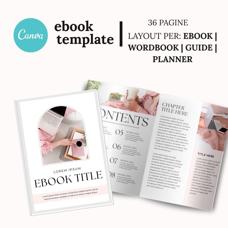 Ebook Template in Canva – Layout With Cover, Table of Contents ...