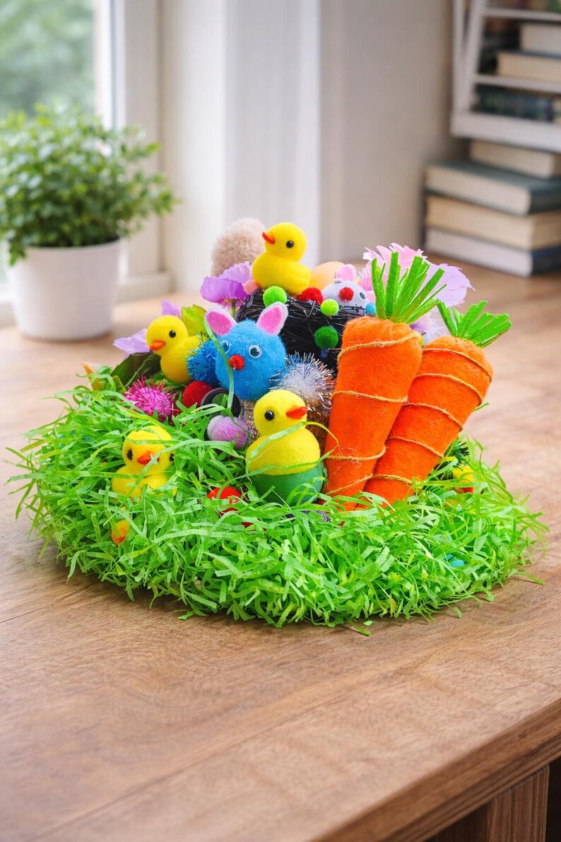 Easter Hat DIY Craft Kit – Bunny Ears, Flowers, Carrots, Chicks ...
