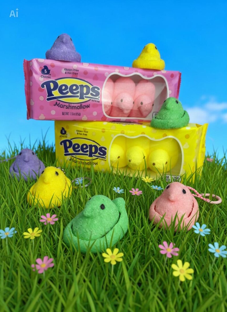 Easter Peep Fidget Clicker | Marshmallow Chick Keychain, 3D Printed ...