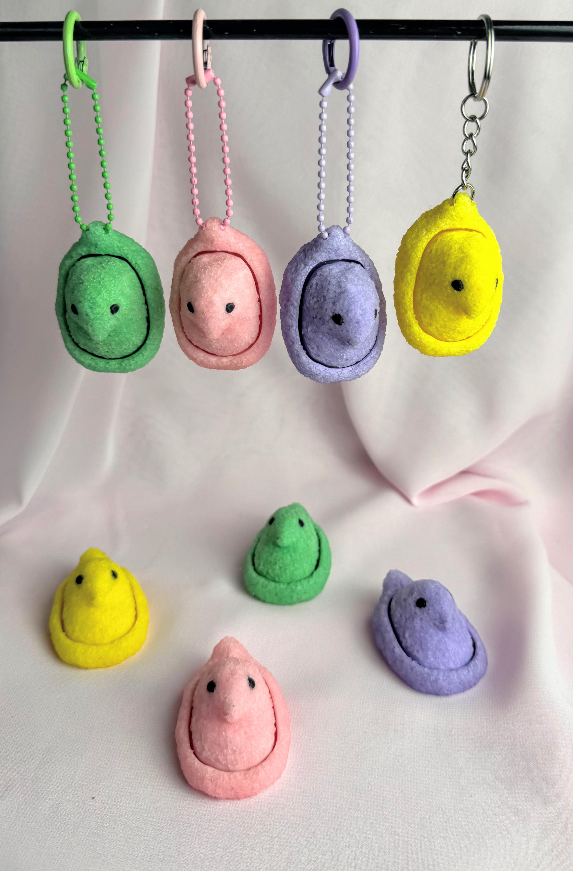 Easter Peep Fidget Clicker | Marshmallow Chick Keychain, 3D Printed ...