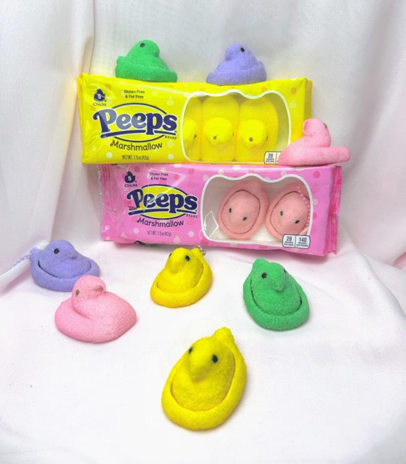 Easter Peep Fidget Clicker | Marshmallow Chick Keychain, 3D Printed ...