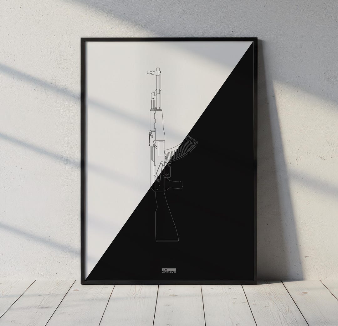 AK-47 Counter-strike Rifle Gun Gaming Poster - Minimalist Wall Art - Etsy