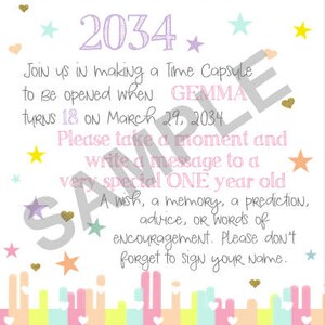 Pastel Rainbow Time Capsule Sign - Digital File - Customizable - Etsy