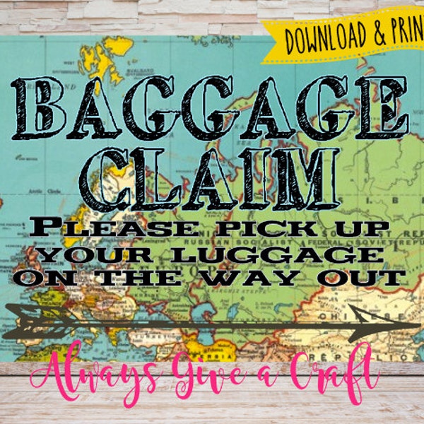 Baggage Claim Sign - Etsy