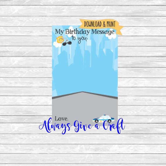 Police Time Capsule Notecards INSTANT Download Printable | Etsy