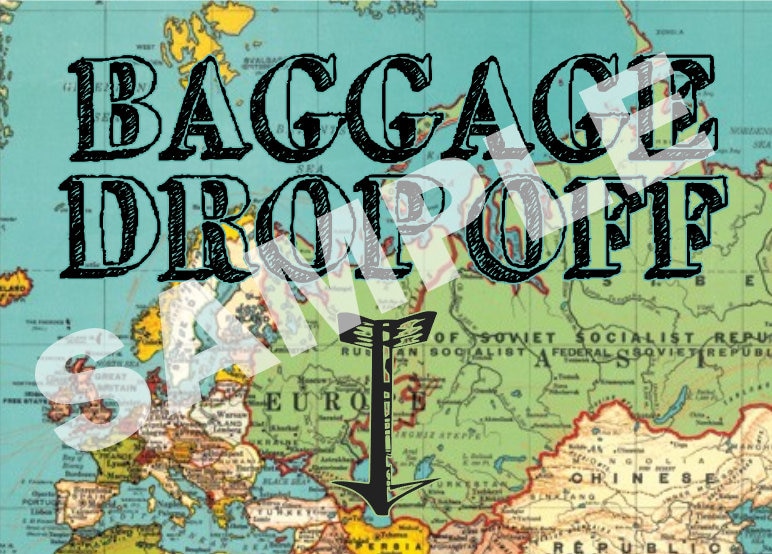 Baggage Drop off Sign for Travel Theme Party, INSTANT Download ...