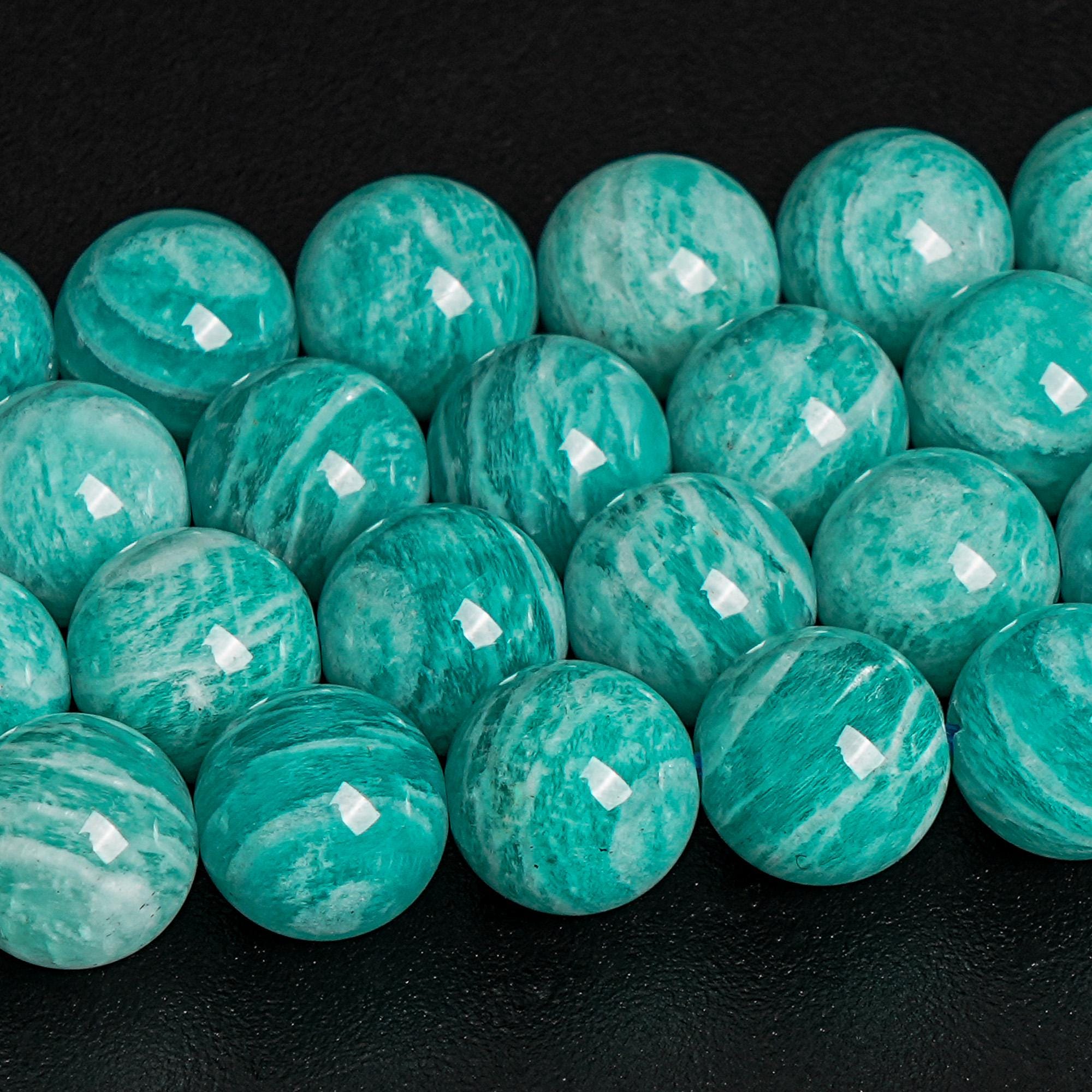 Blue Green Amazonite Aqua Wavy Stripes Beads Natural Grade AA Gemstone ...