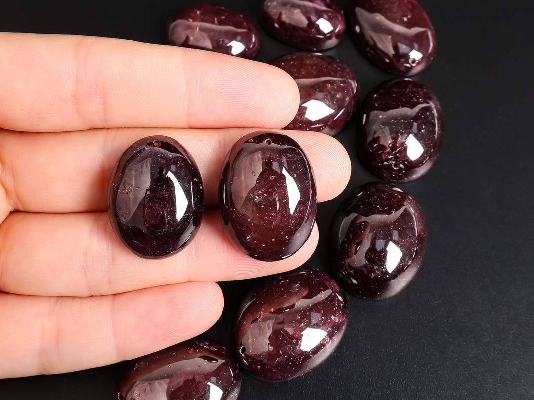 Natural Wine Red Oval Garnet Pendant Grade AAA One of a Kind Birthstone ...