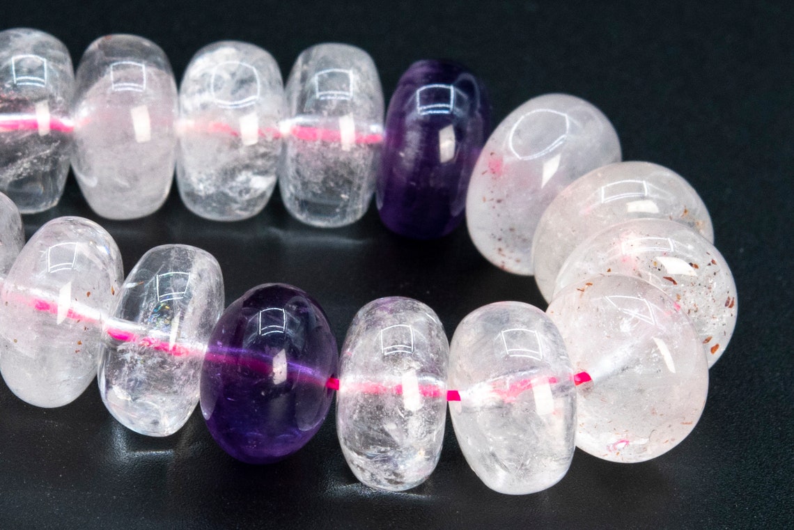10x6MM Super Seven Beads Grade A Genuine Natural Gemstone Half | Etsy