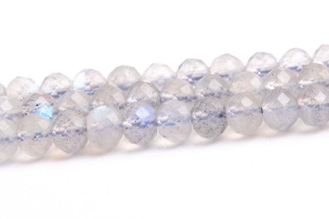 4x3mm Transparent Labradorite Beads Grade AAA Genuine Natural Gemstone ...