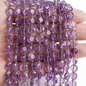 8MM Purple Amethyst Beads Grade AA Genuine Natural Gemstone Faceted ...