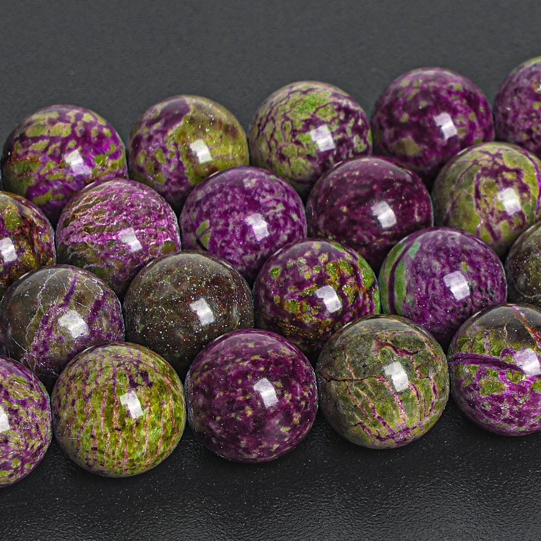 Purple Atlantisite Stichtite Beads Genuine Natural Grade AA Gemstone ...