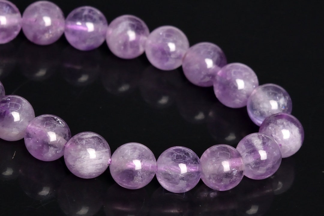 6-7MM Translucent Lavender Amethyst Beads AA Genuine Natural Gemstone ...