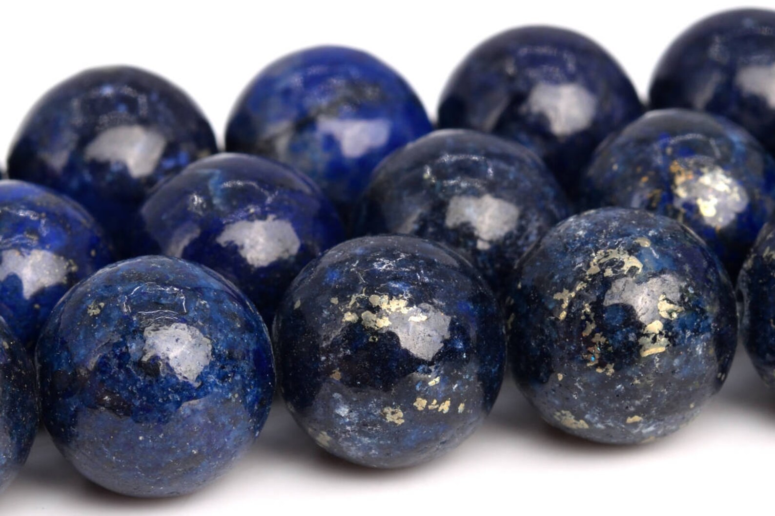 12MM Deep Blue Pyrite Beads Grade AAA Genuine Natural Gemstone - Etsy UK