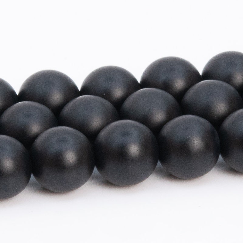 Black Matte Stone Bead - Etsy