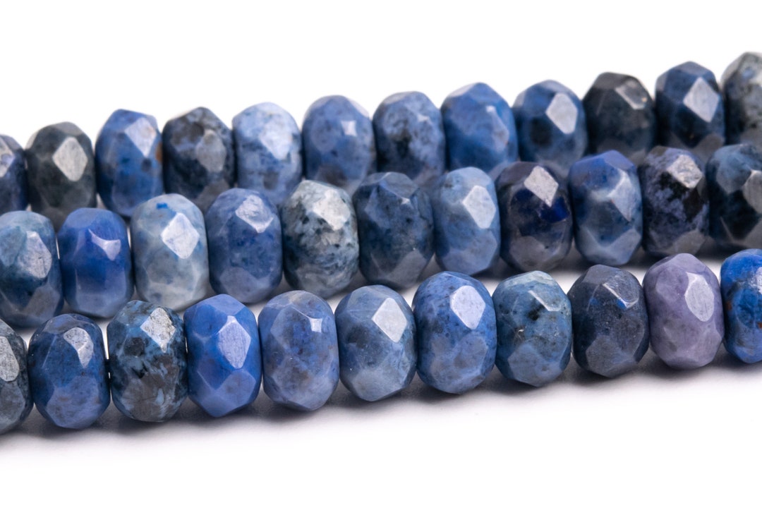 Blue Dumortierite Beads Genuine Natural Grade AAA Gemstone Faceted ...