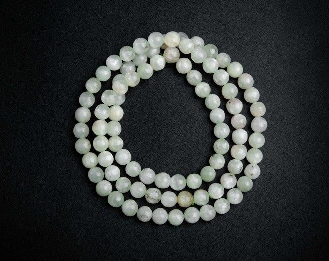 ONLY ONE 6-7MM Faint Green Kunzite Beads Brazil Grade AA Genuine ...