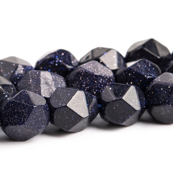 Faceted Blue Goldstone - Etsy