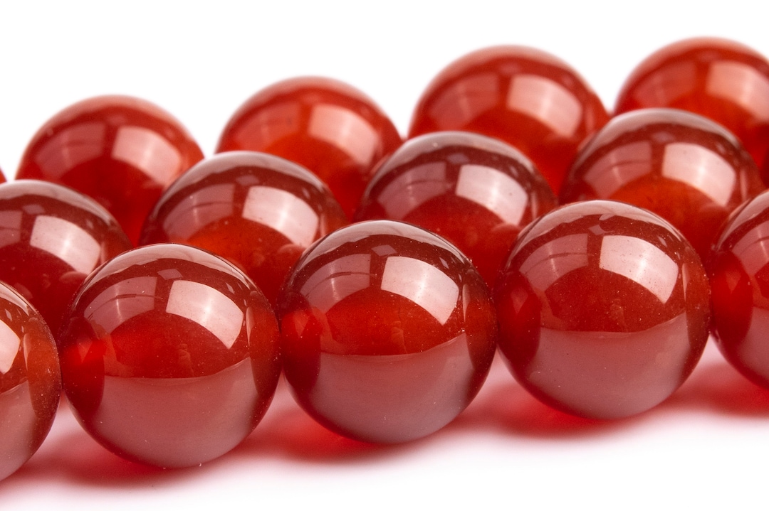 Red Carnelian Beads Genuine Natural Grade AAA Gemstone Round Loose ...