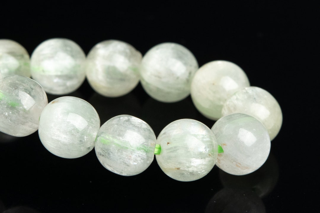 7MM Kunzite Beads Faint Green Bracelet Brazil Grade AAA Genuine Natural ...