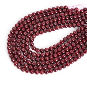 Red Ruby Beads Genuine Natural Grade AAA Gemstone Round Loose Beads 8MM ...