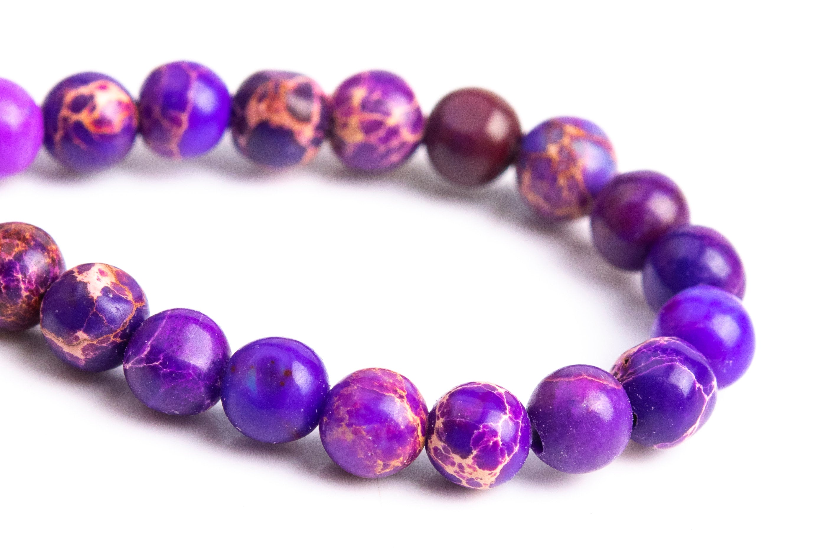 4MM Deep Purple Imperial Jasper Beads Grade AAA Gemstone Full - Etsy