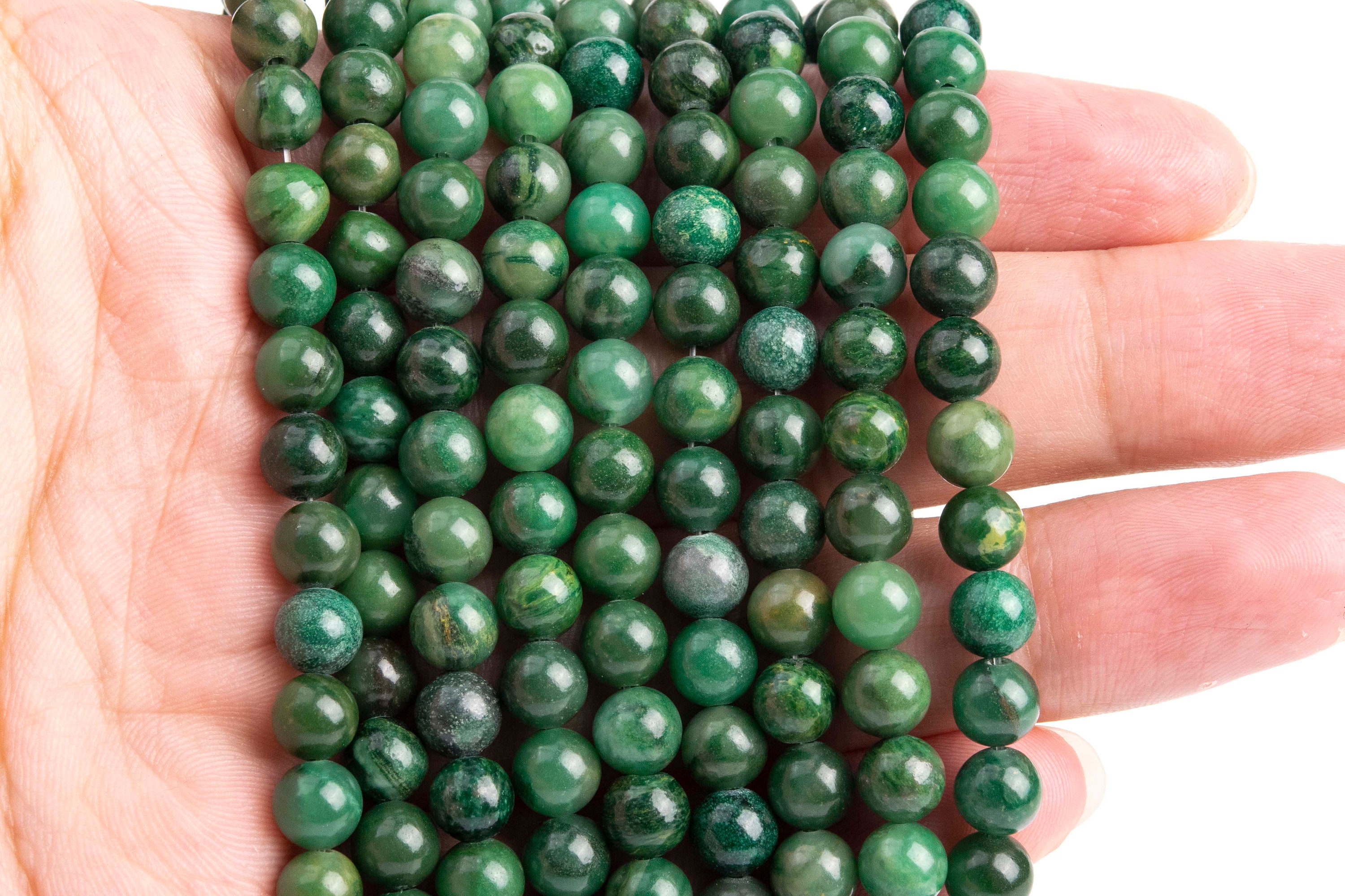 6MM Verdite Beads Grade AAA Genuine Natural Gemstone Full Strand Round ...