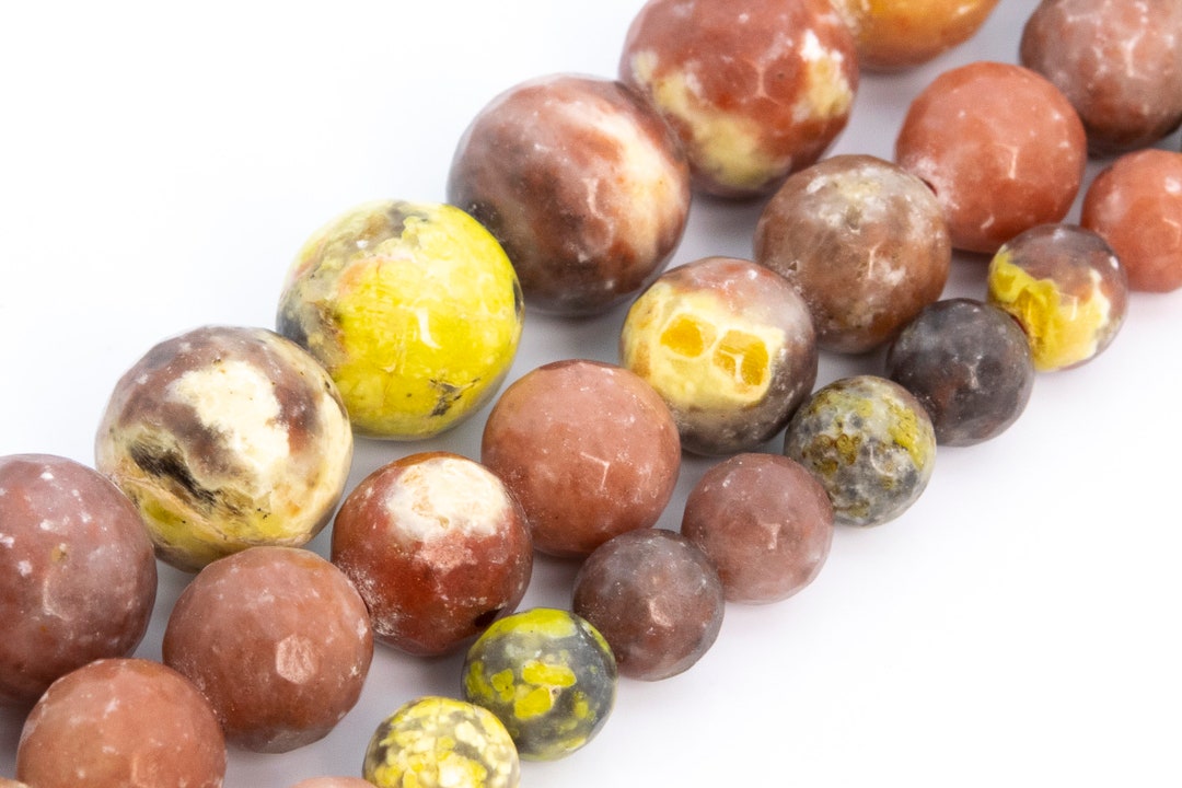 Plum Blossom Jasper Beads Grade AAA Genuine Natural Gemstone Micro ...