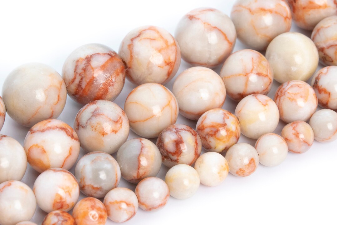 Red Web Jasper Beads Grade A Genuine Natural Gemstone Round Loose Beads ...