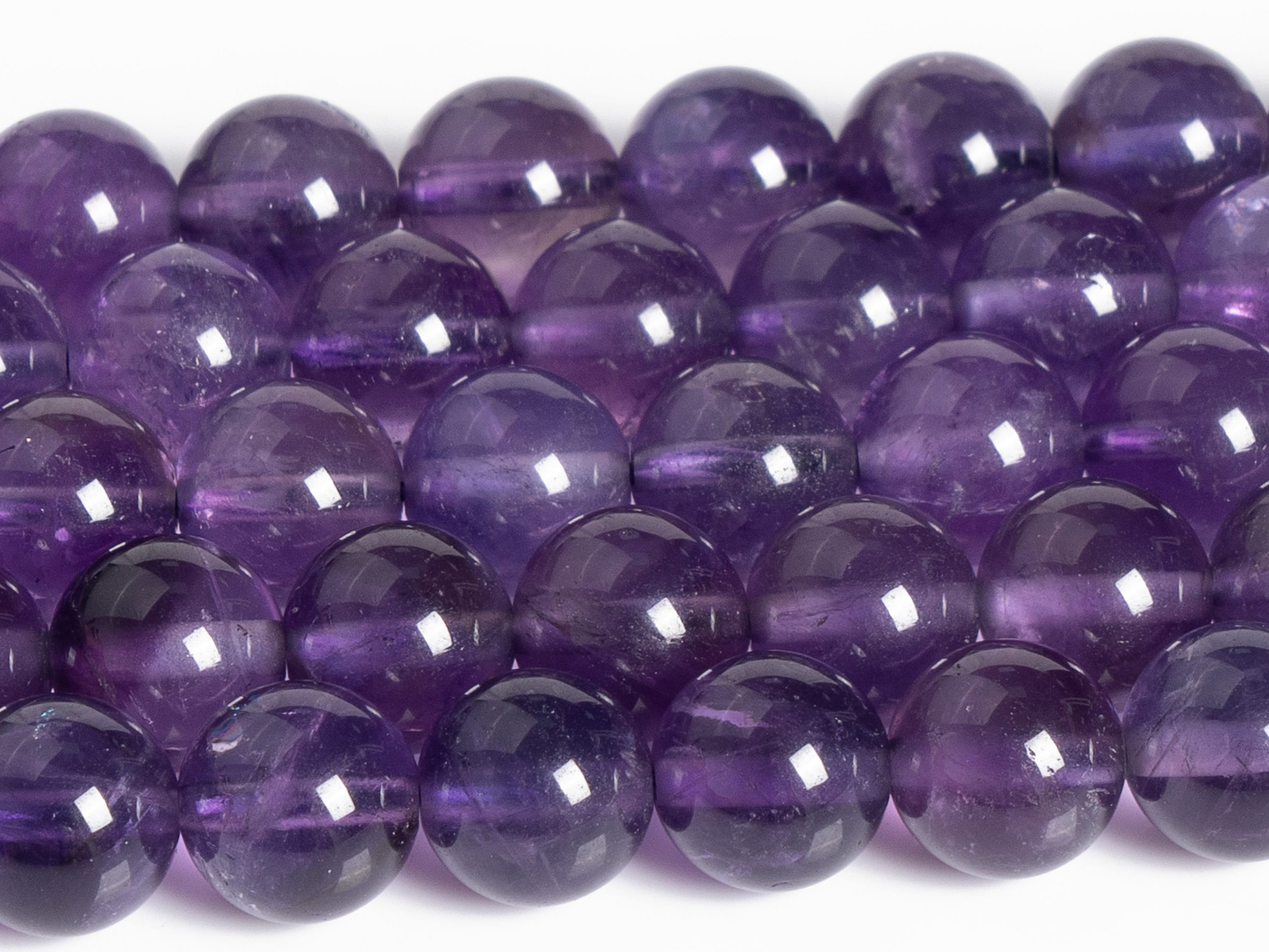 Genuine Natural AAAAA Grade Purple Amethyst Beads 4MM 6MM 8MM 10MM 12MM ...