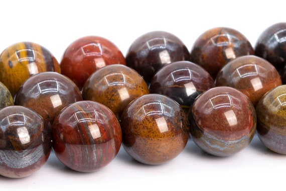 10MM Dark Red Tiger Iron Beads Grade AA Genuine Natural | Etsy