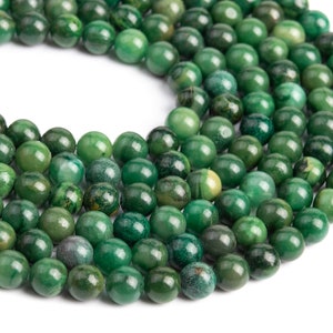 6MM Verdite Beads Grade AAA Genuine Natural Gemstone Full Strand Round ...