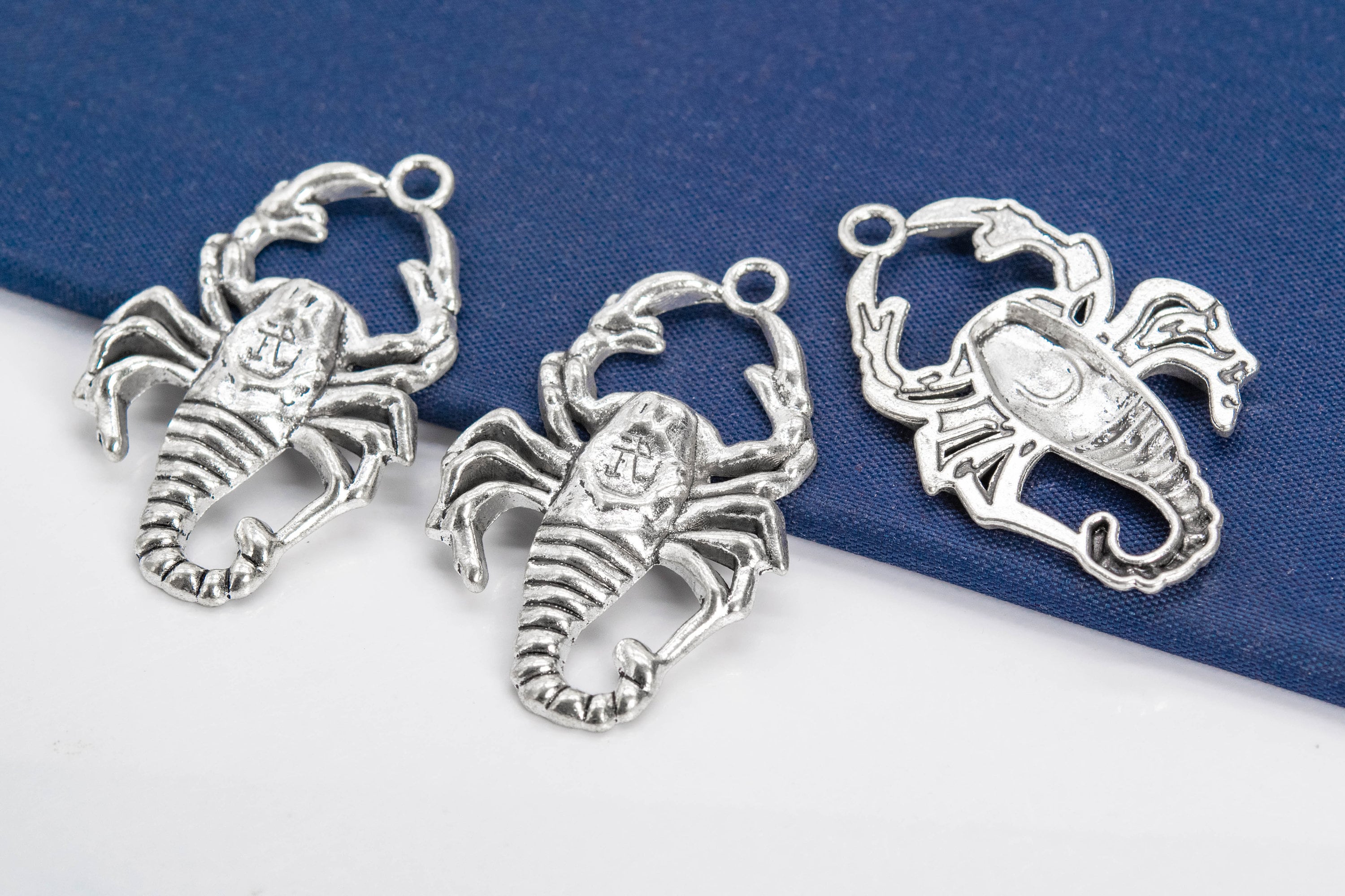 39x25x1mm Scorpion Charm Antique Silver Tone Zinc Alloy Metal - Etsy UK