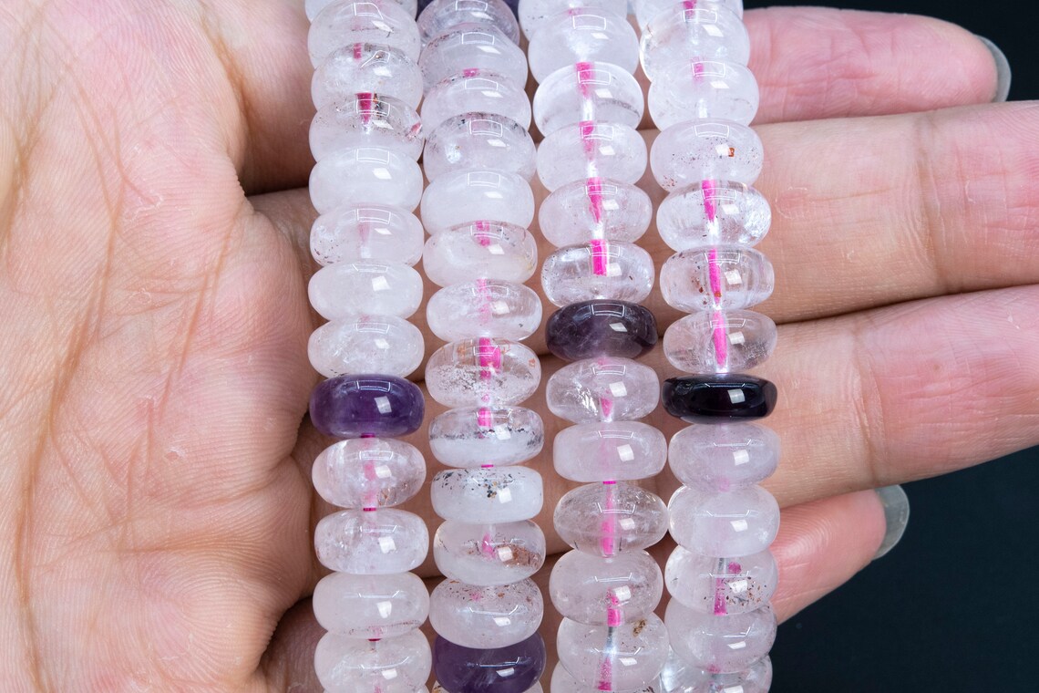 10x6mm Super Seven Beads Grade A Genuine Natural Gemstone Half Strand ...