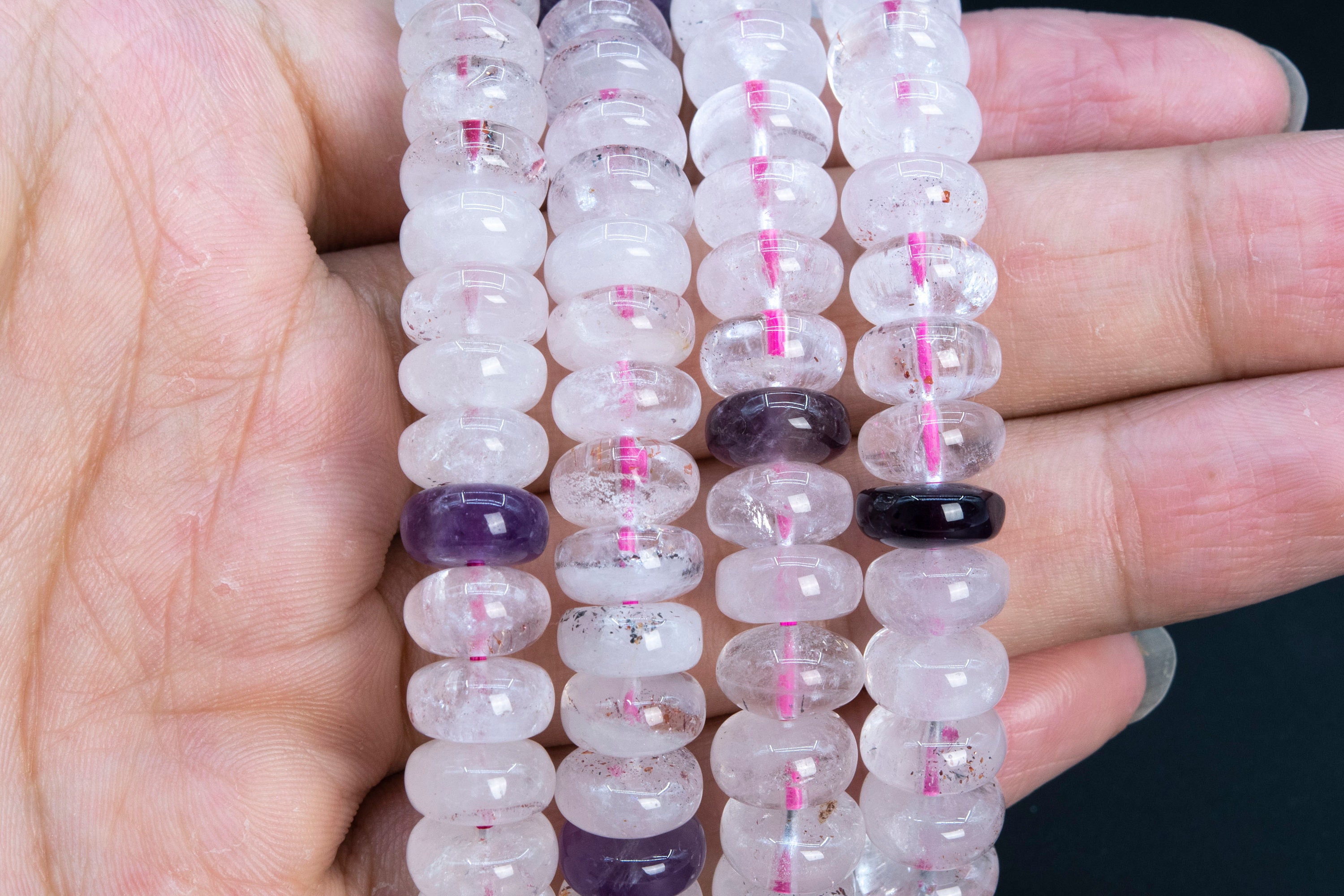 10x6mm Super Seven Beads Grade A Genuine Natural Gemstone Half Strand ...