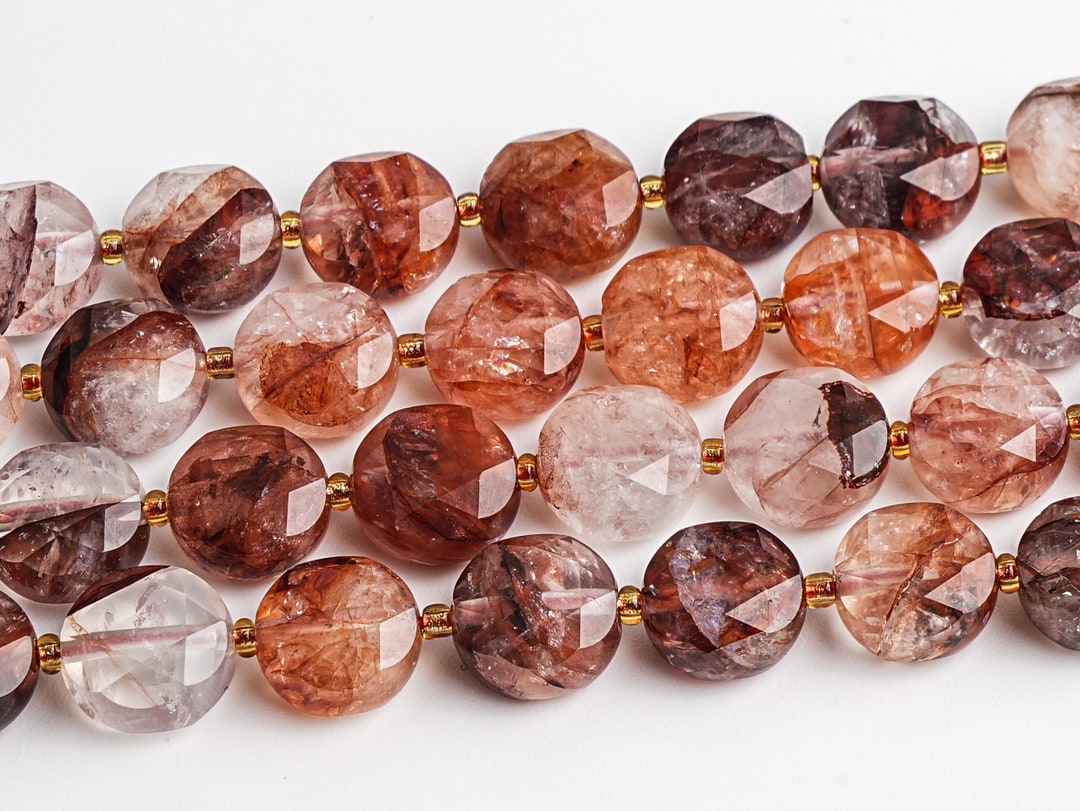 10MM Red Red Rutile Phantom Quartz Beads Grade AA Genuine Natural ...