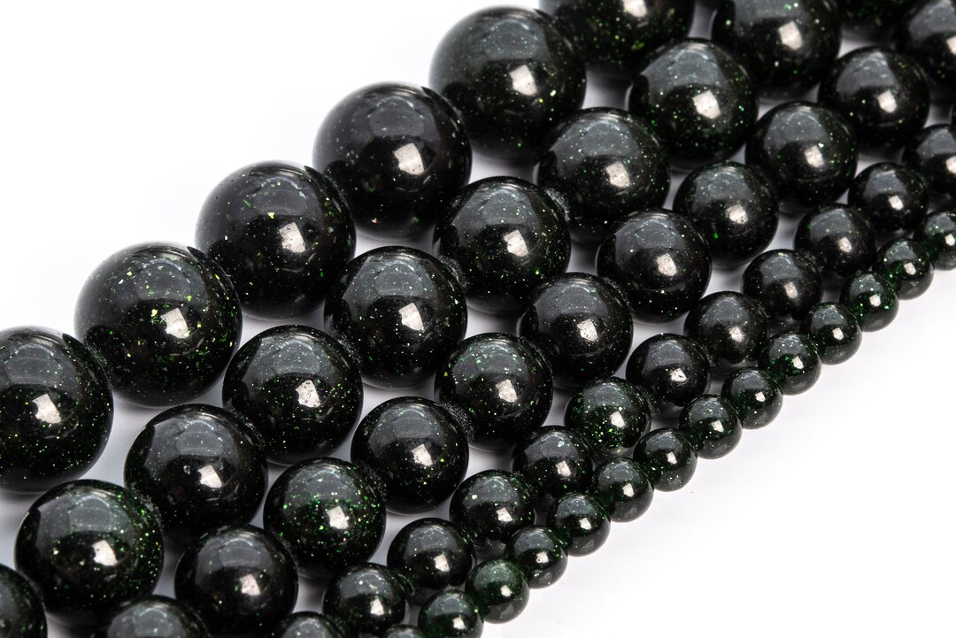Dark Green Goldstone Beads Grade AAA Round Loose Beads 3MM 4MM 6MM 8MM ...