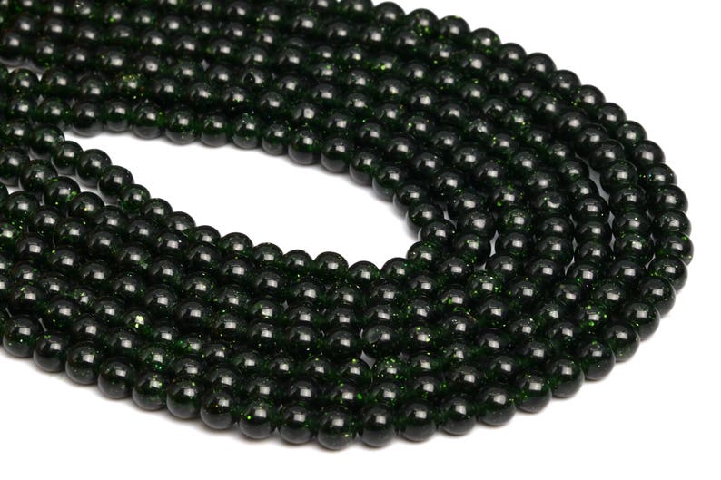 Dark Green Goldstone Beads Grade AAA Round Loose Beads 3MM 4MM 6MM 8MM ...