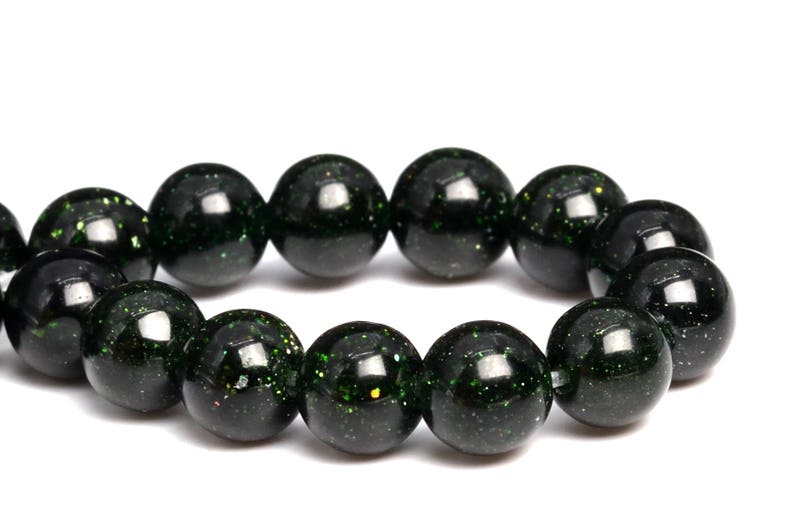 Dark Green Goldstone Beads Grade AAA Round Loose Beads 3MM 4MM 6MM 8MM ...