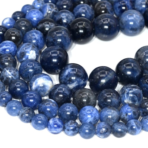 Sodalite Beads Grade AAA Genuine Natural Gemstone Round Loose - Etsy