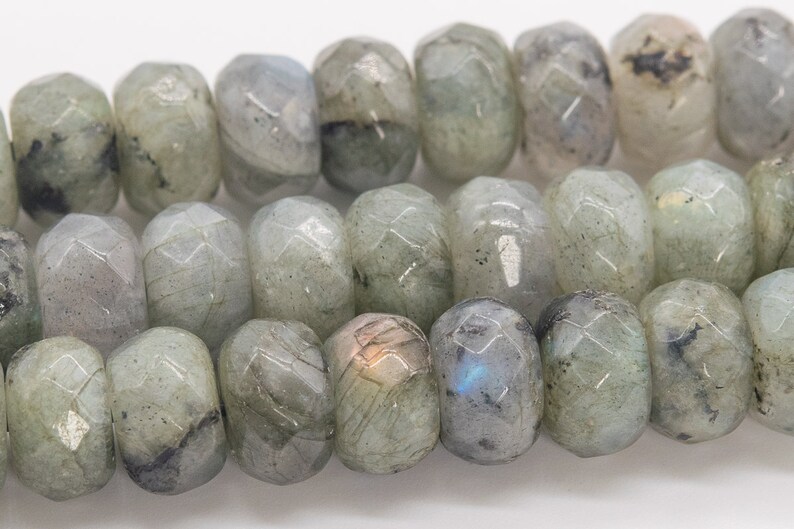 9-10x6mm Gray Labradorite Beads Grade A Genuine Natural - Etsy