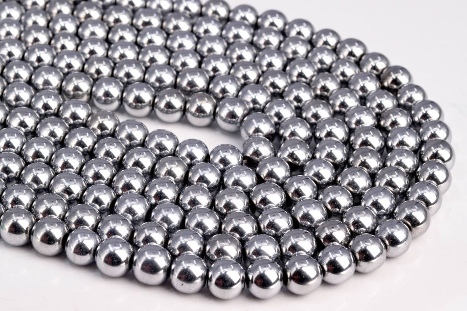 Silver Hematite Beads Grade AAA Gemstone Round Loose Beads 2MM - Etsy