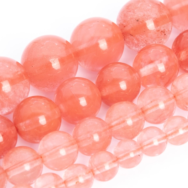 Cherry Quartz Beads - Etsy
